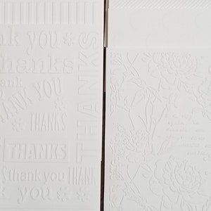 5x7 Variety Set of 18 Embossed Cardstock Papers, Embossed Backgrounds ...
