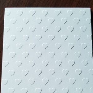 10 Embossed Heart Background Cardstock, Journal Embossed Paper, Heart ...