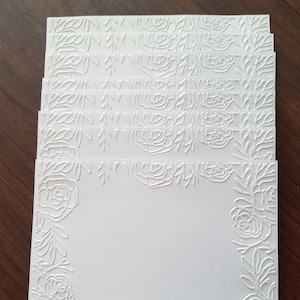 10 Embossed Cardstock Floral Frame Background | Embossed Card Front ...