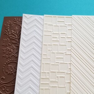 8 Embossed Cardstock Papers | Embossed Card Front Topper - Etsy