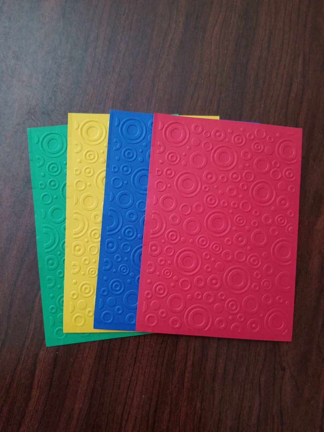 10 Embossed Cardstock Background Sheets | Embossed Card Front Topper - Etsy