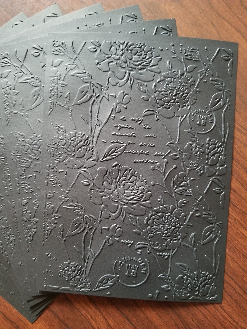 10 Embossed Floral Cardstock Backgrounds - Etsy