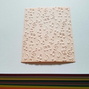 10 Embossed Cardstock Music Background Sheets | Embossed Card Front ...