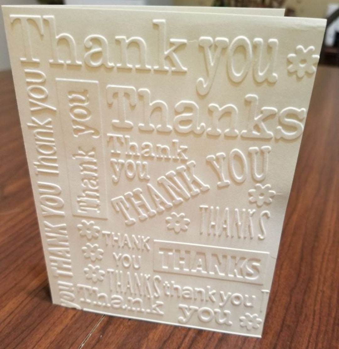 Notecard Set | Thank You Embossed Cards - Etsy