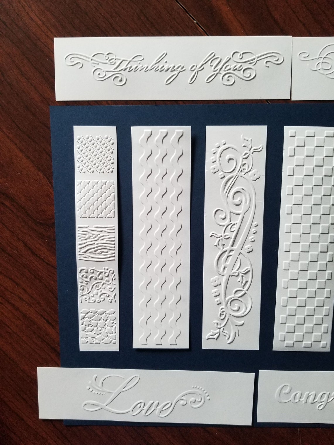 10 Embossed Cardstock Strip Variety Pack for Card Making, Journals ...