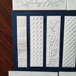 10 Embossed Cardstock Strip Variety Pack for Card Making, Journals ...