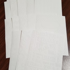 5x7 Variety Set of 18 Embossed Cardstock Papers, Embossed Backgrounds ...