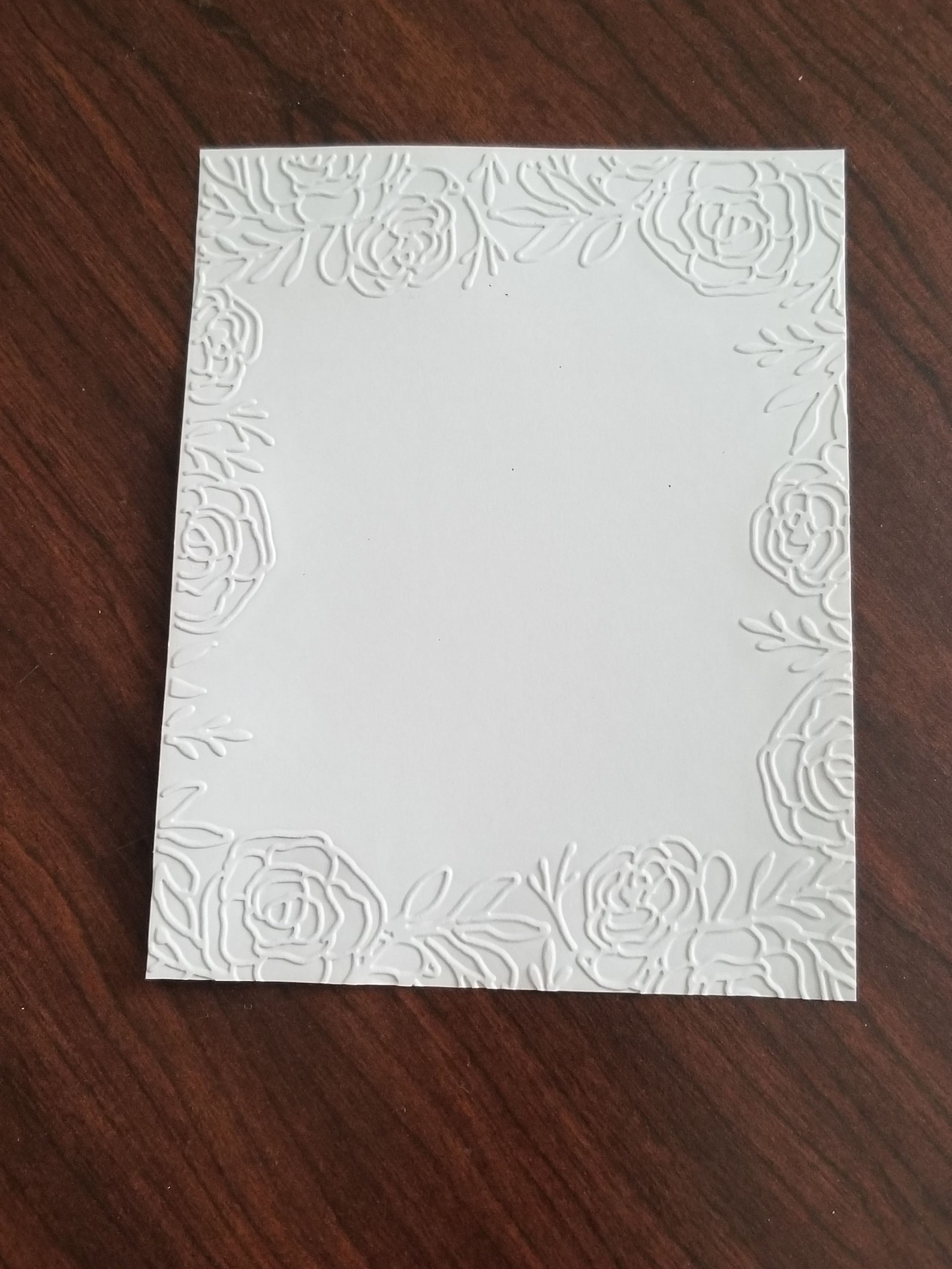 Embossed Floral Cardstock Frames: 4x6 Scrapbook Paper Ephemera (set of ...