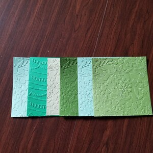 Set of 25 Embossed 5"x5" Cardstock Papers, Embossed Background for Junk ...