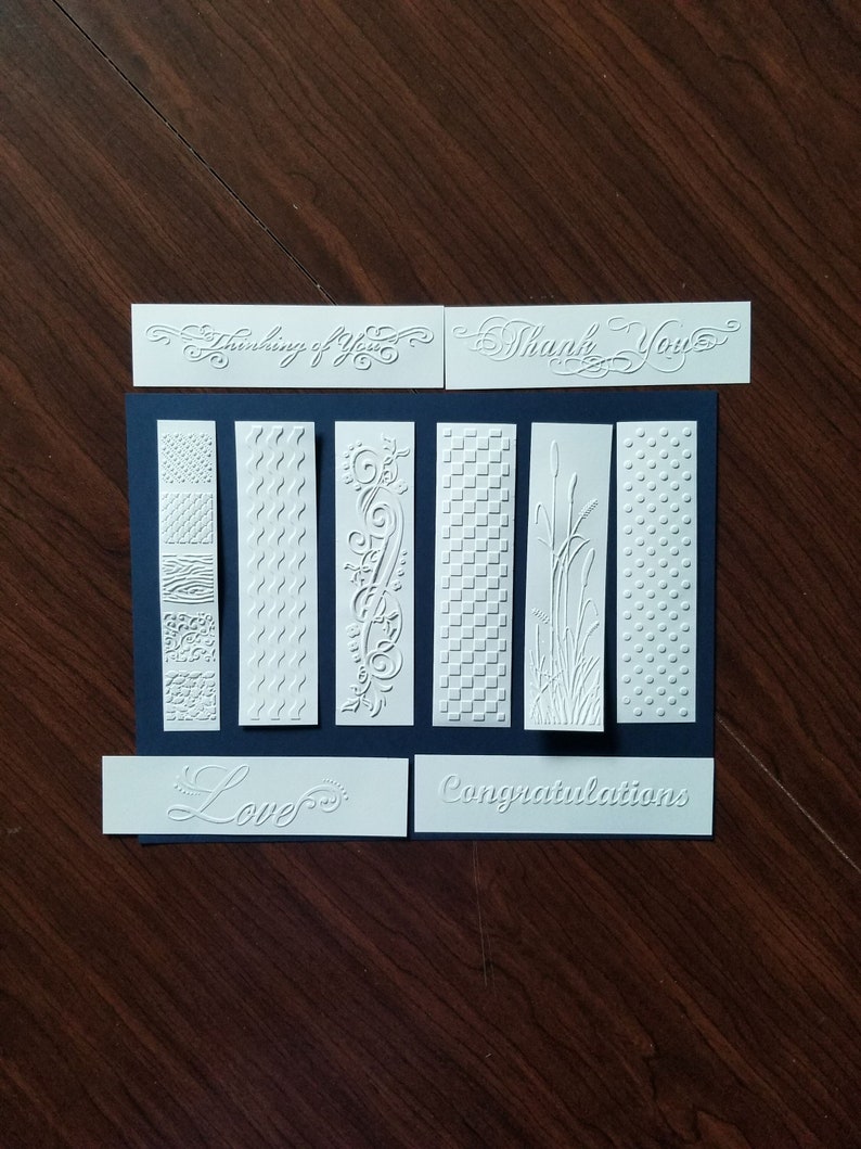 10 Embossed Cardstock Strip Variety Pack for Card Making, Journals ...