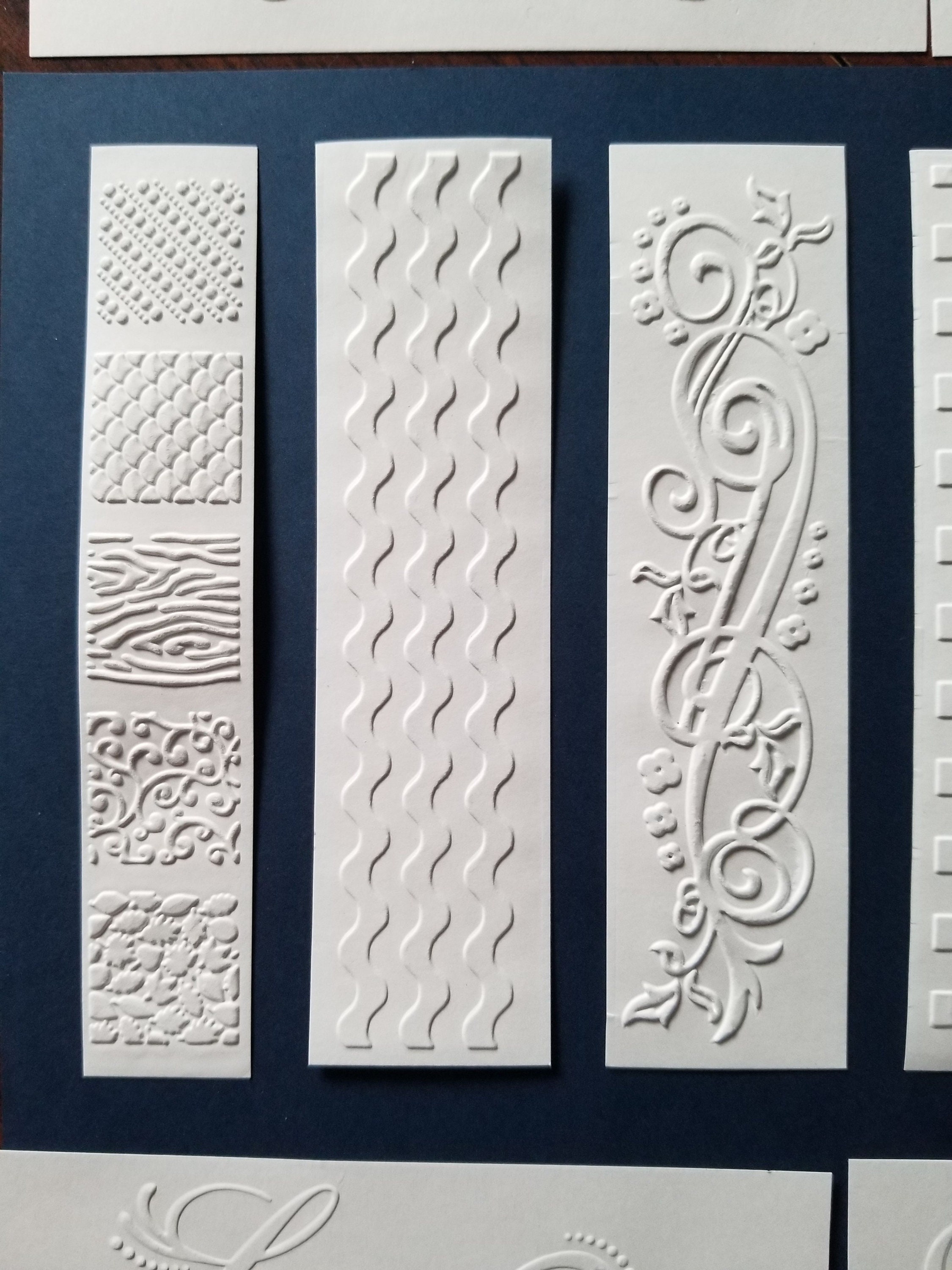 10 Embossed Cardstock Strip Variety Pack for Card Making, Journals ...