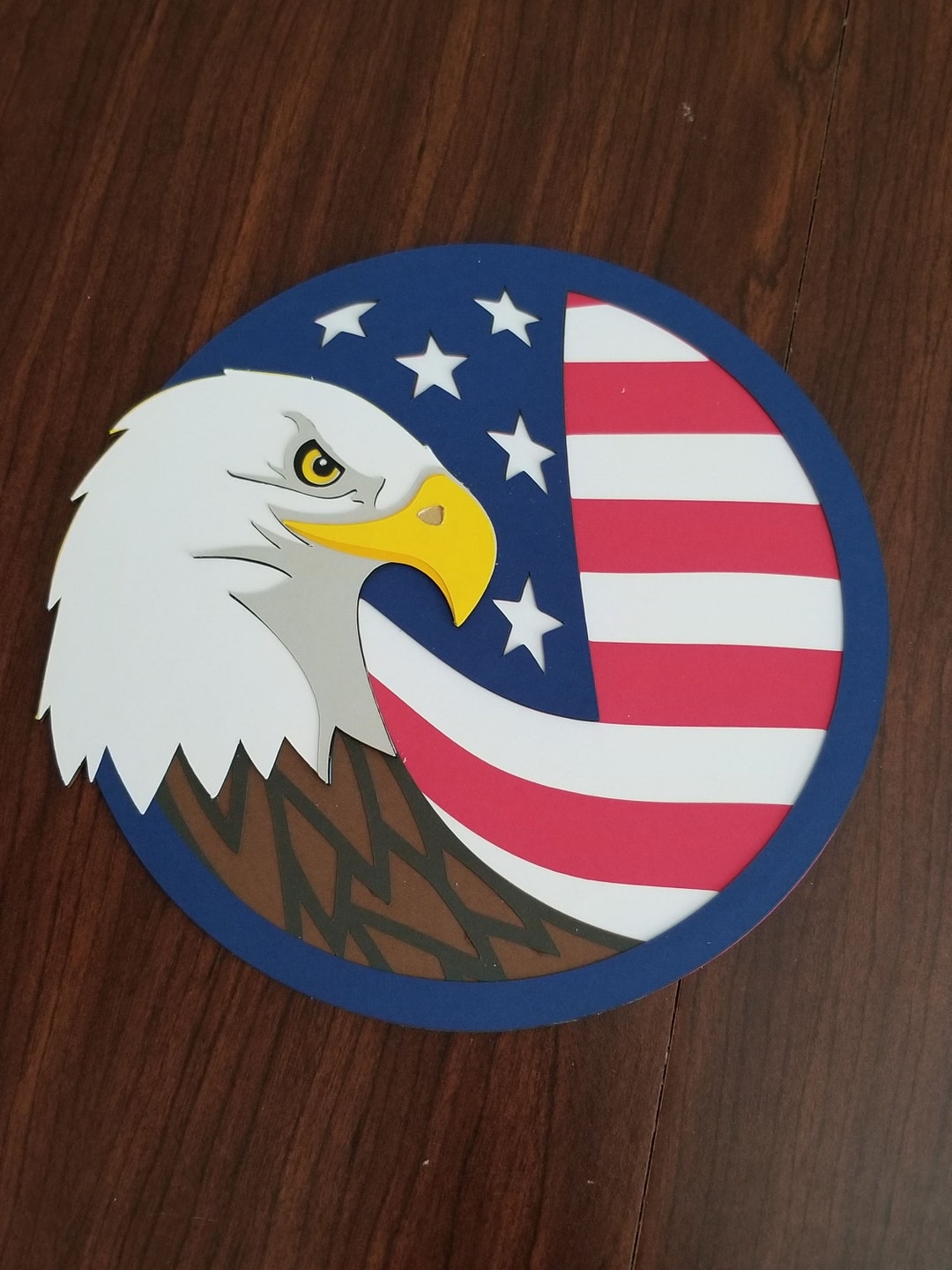 Handmade Paper Die Cut Eagle | Patriotic Americana Decor - Etsy