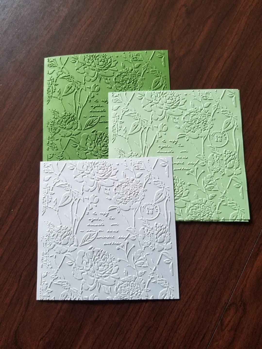 10 Embossed Floral Cardstock Backgrounds - Etsy