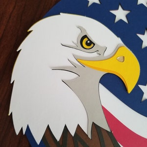 Handmade Paper Die Cut Eagle | Patriotic Americana Decor - Etsy