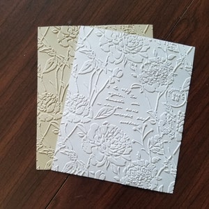 10 Embossed Floral Cardstock Backgrounds - Etsy
