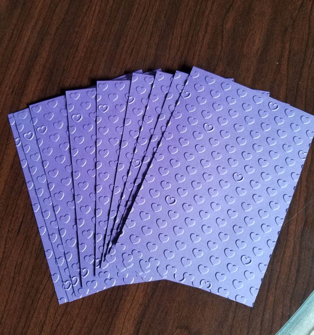 Embossed Heart Cardstock: 6x6 Scrapbook Paper, Card Toppers - Set of 12 ...