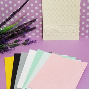 10 Embossed Scalloped Background | Embossed Card Front Topper ...