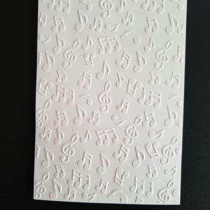 10 Embossed Cardstock Music Background Sheets | Embossed Card Front ...