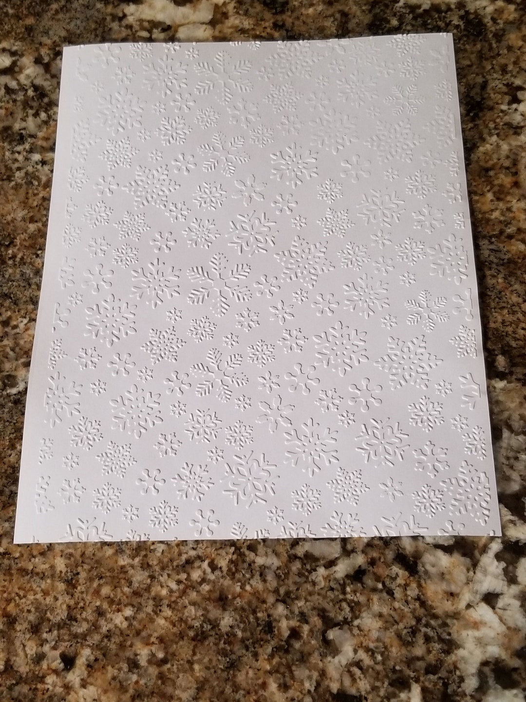 Snowflake Embossed Cardstock, Set of 10, Custom Sizes - Etsy