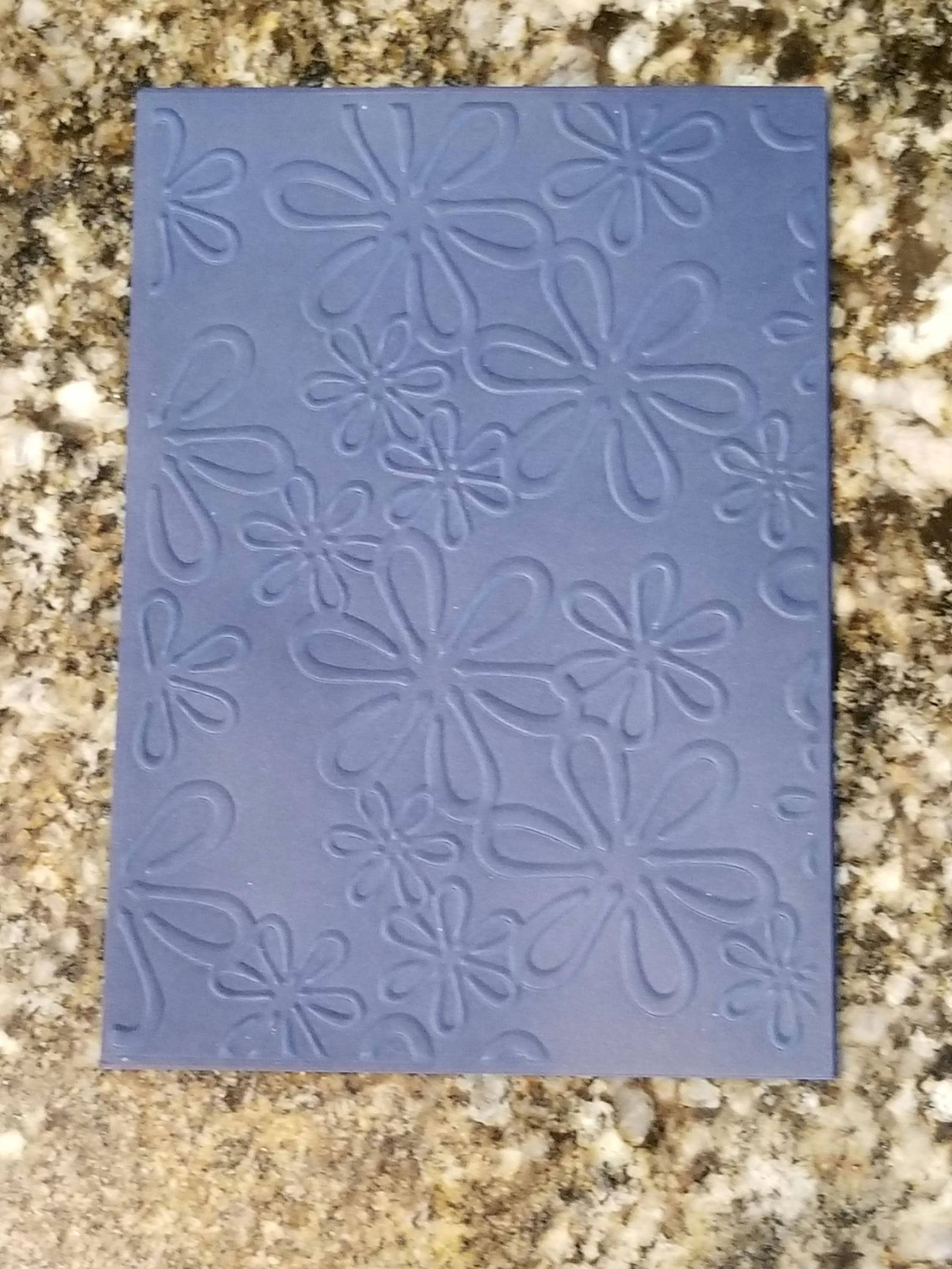 12 Embossed Cardstock Flower Background Sheets | Embossed Card Front ...