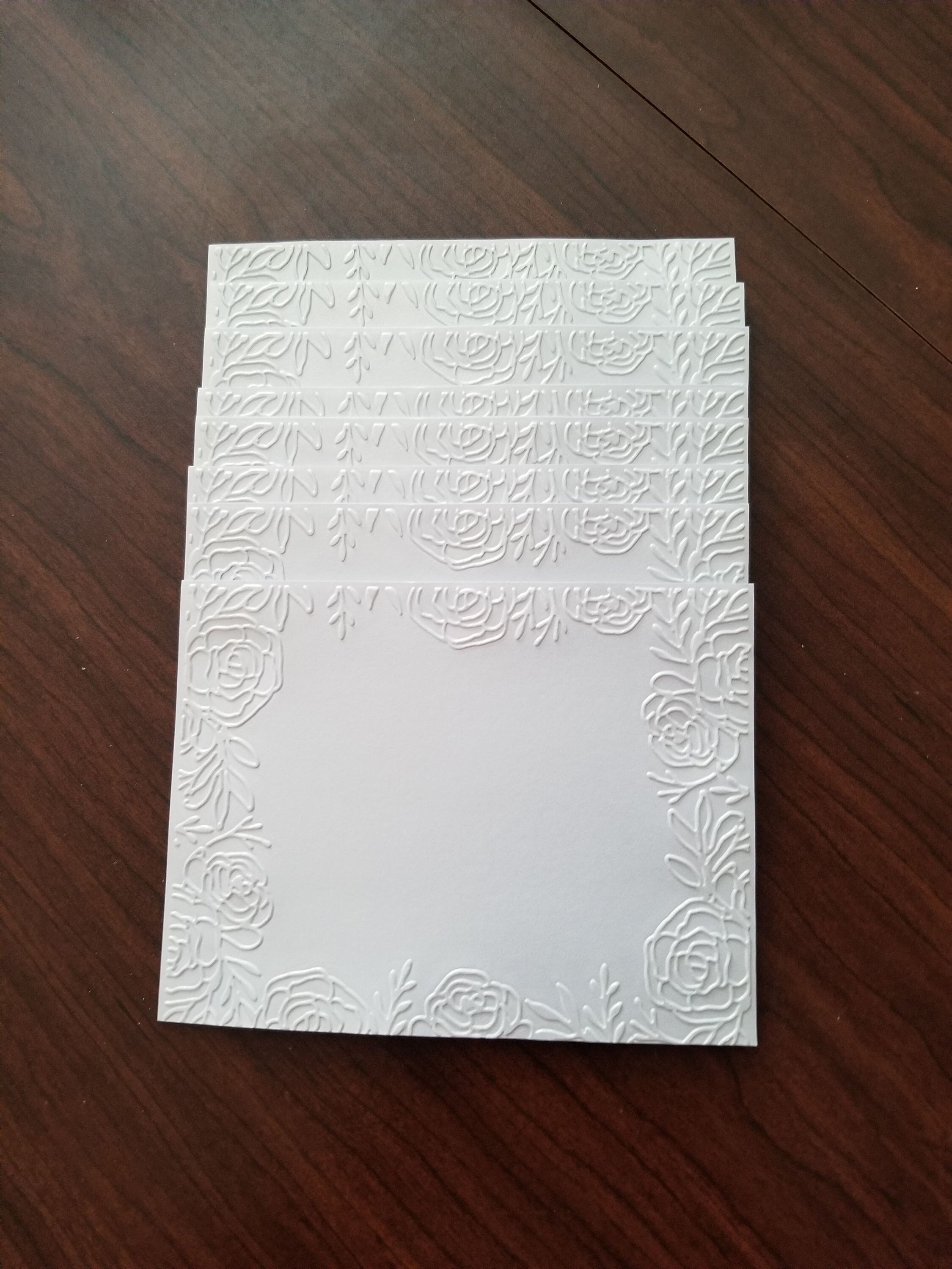 Embossed Floral Cardstock Frames: 4x6 Scrapbook Paper Ephemera (set of ...