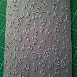 10 Embossed Cardstock Music Background Sheets | Embossed Card Front ...