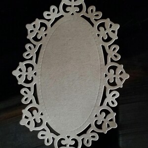 Die Cut Oval Background Lace Edge Frame - Etsy