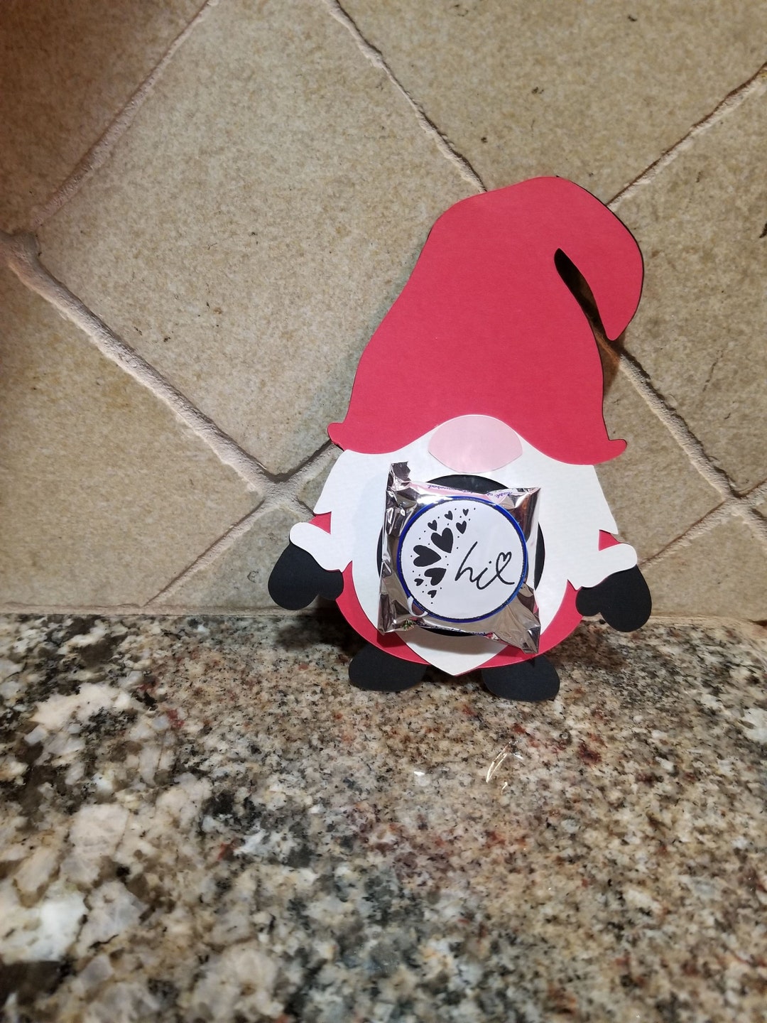 10 Valentine Gnome Classroom Valentines Handmade Customized Die Cut ...