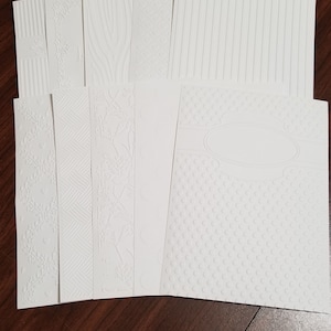5x7 Variety Set of 18 Embossed Cardstock Papers, Embossed Backgrounds ...