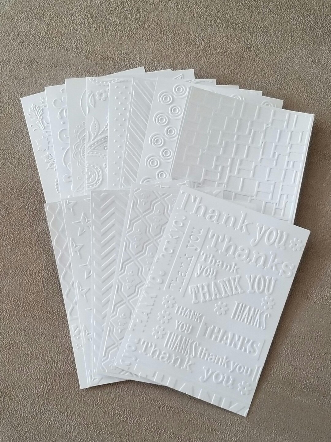 Set of 12 - Embossed Cardstock Paper, 4x6 Embossed Backgrounds for Junk ...