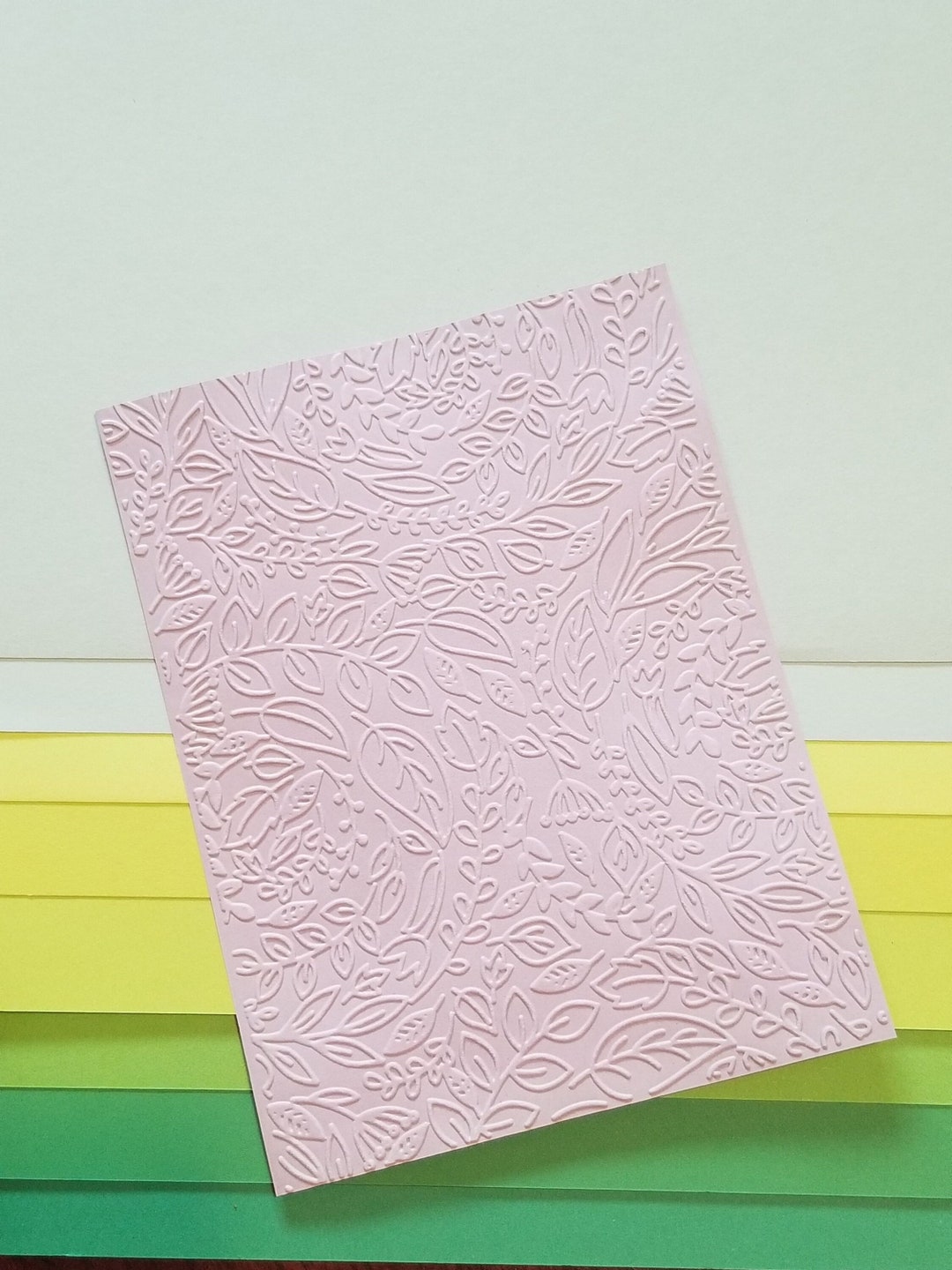 10 Embossed Flower Background Cardstock, Journal Embossed Paper, Flower ...