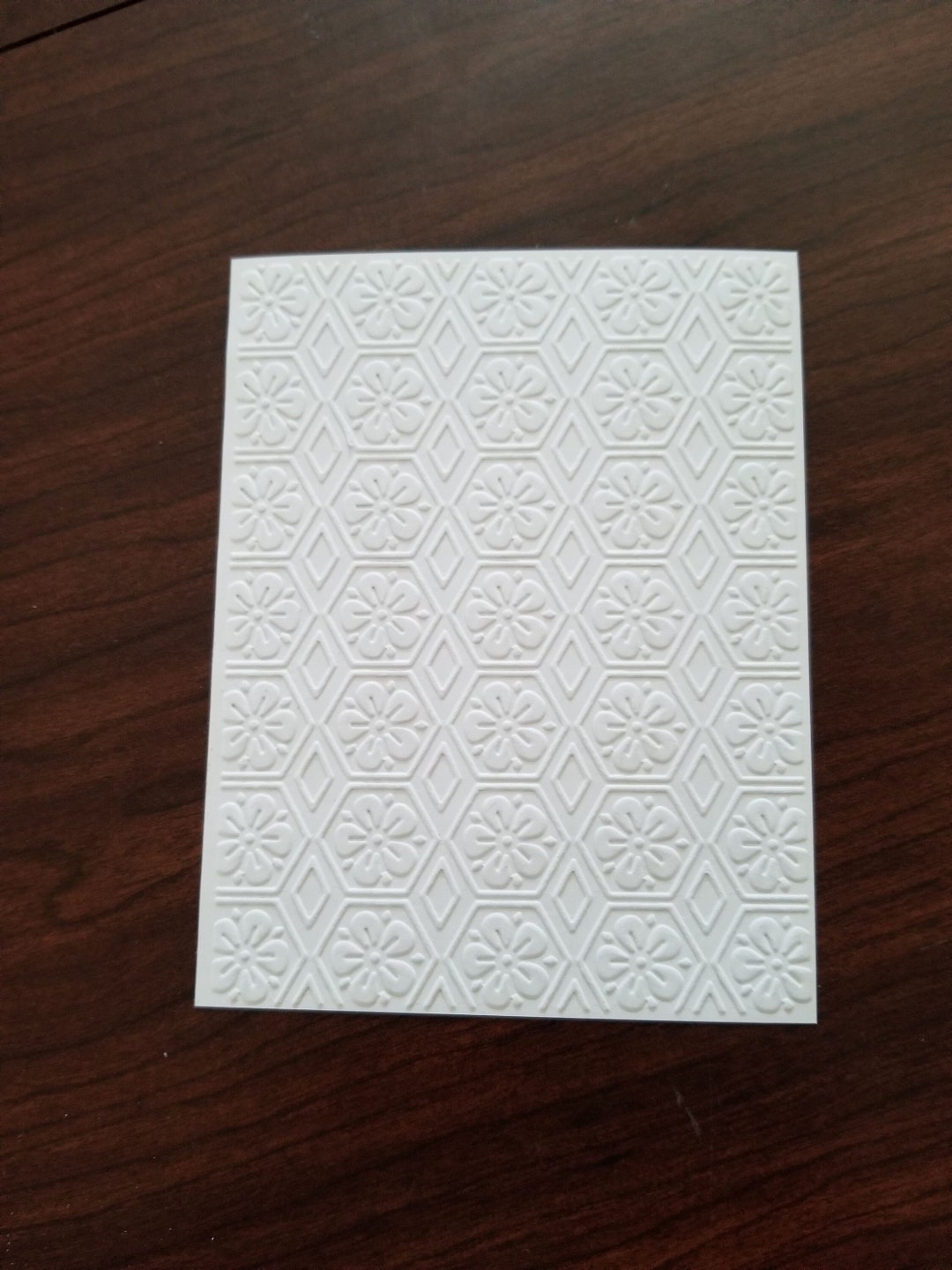 10 Flower Embossed Cardstock Background Sheets | Embossed Card Front ...