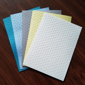 10 Embossed Swiss Dot Cardstock | Polka Dot Embossed Card Front ...