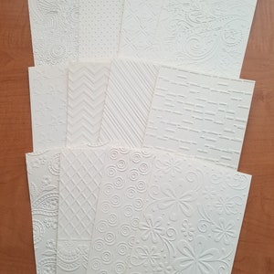 Set of 12 Embossed Cardstock Paper 4x6 Embossed Backgrounds - Etsy