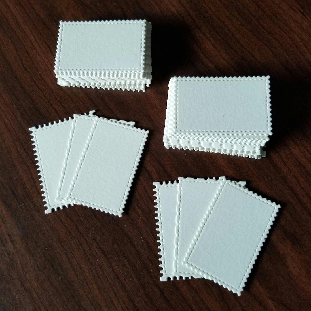 Watercolor - 30 Paper Die Cut Postage Stamp Blanks - Etsy