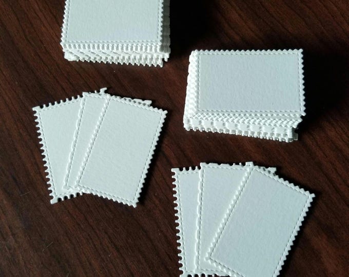 Watercolor - 30 Paper Die Cut Postage Stamp Blanks - Etsy
