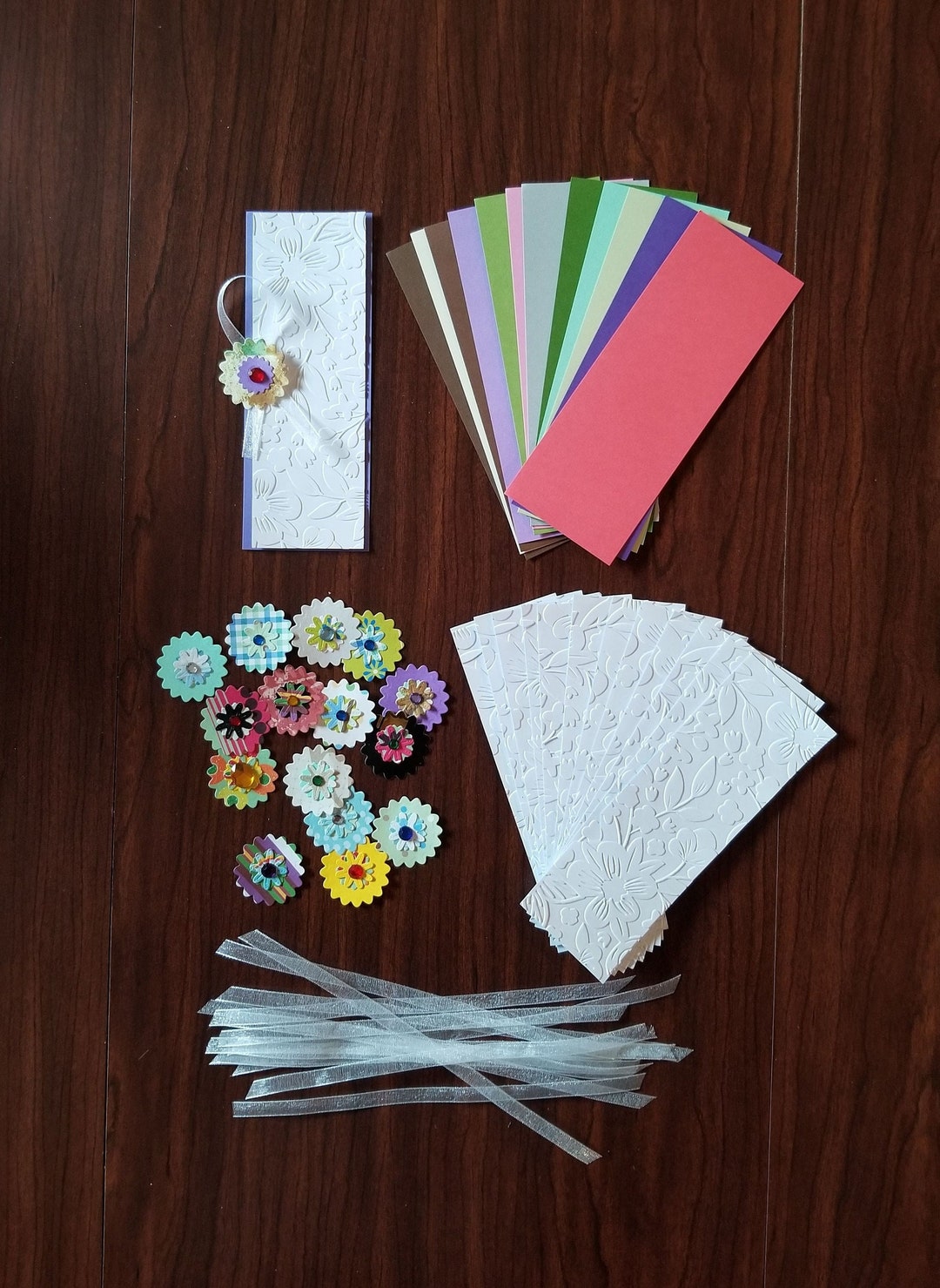 Embossed Floral Cardstock Backgrounds, Toppers, Card Fronts and Journal ...