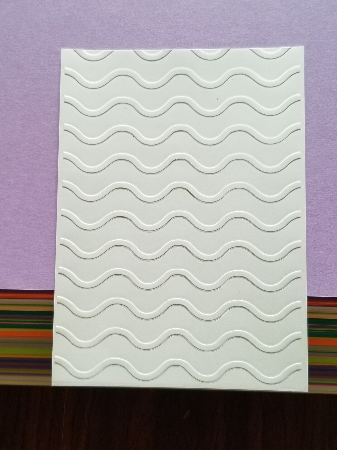 10 Embossed Wave Cardstock Background Sheets | Embossed Card Front ...