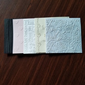 Embossed Cardstock Paper Set: 5x5 Scrapbook & Junk Journal - Etsy