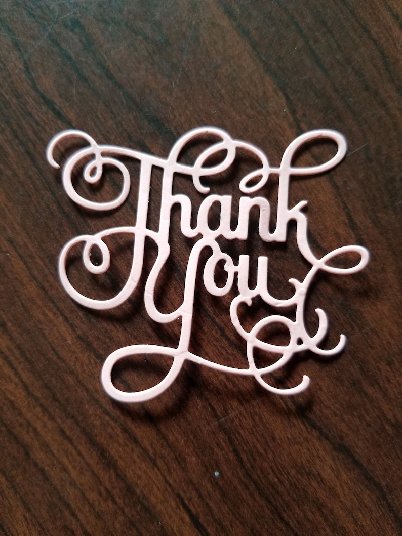 Thank You Script Die Cuts for Gift Tags Gift Bags Card - Etsy