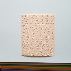 10 Embossed Cardstock Music Background Sheets Embossed Card - Etsy