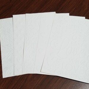 5x7 Variety Set of 18 Embossed Cardstock Papers, Embossed Backgrounds ...