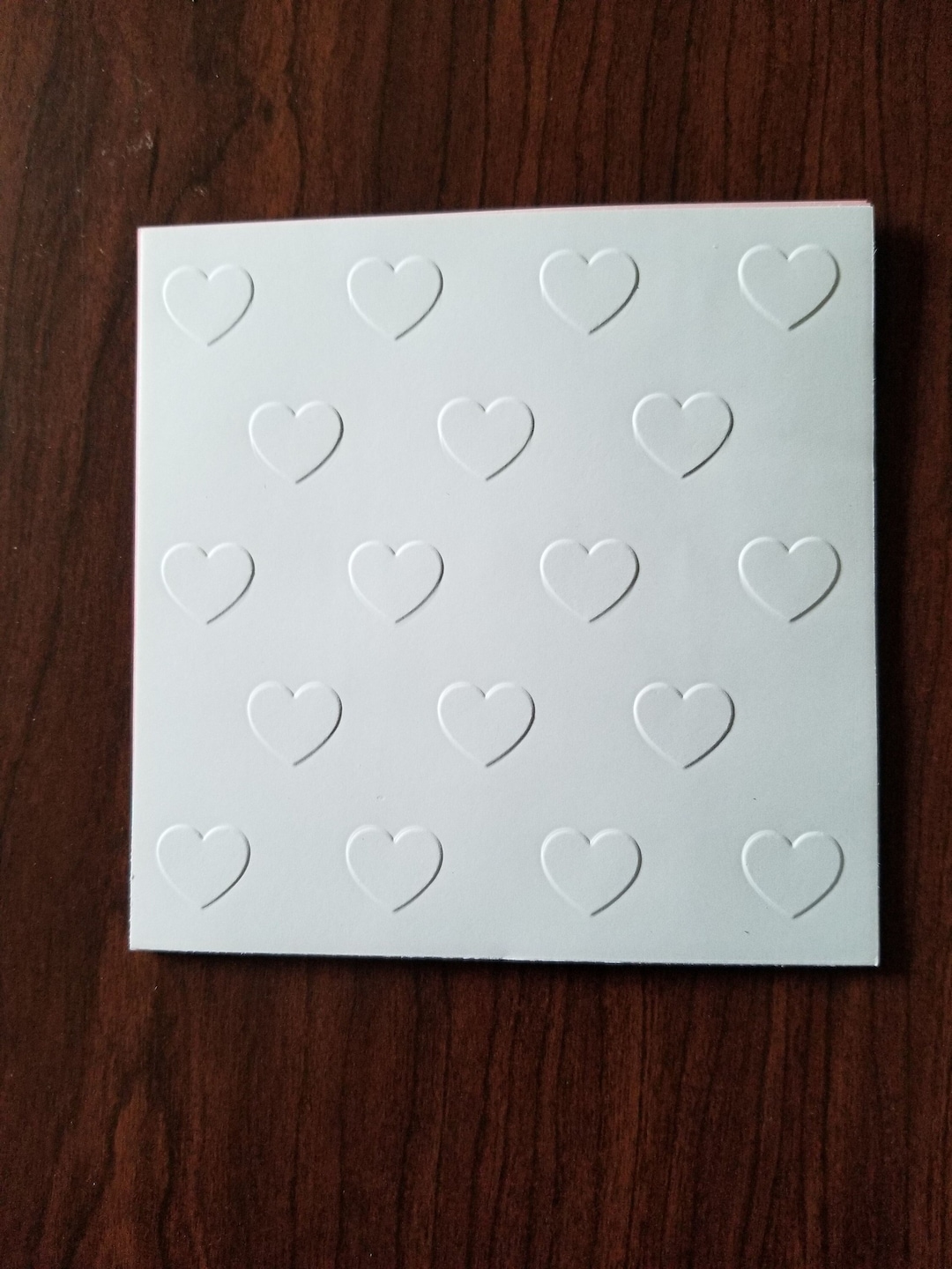 10 Embossed Heart Background Cardstock, Journal Embossed Paper, Heart ...