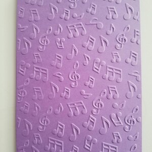10 Embossed Cardstock Music Background Sheets | Embossed Card Front ...