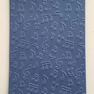 10 Embossed Cardstock Music Background Sheets | Embossed Card Front ...