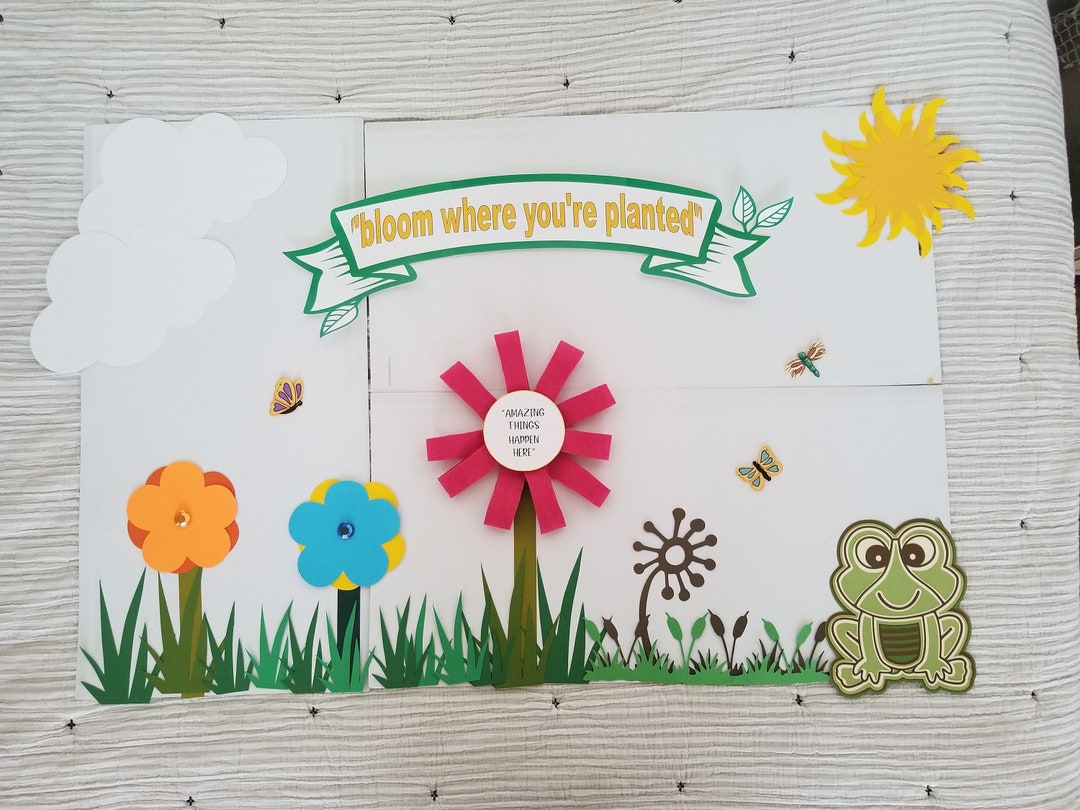 Spring Bulletin Board Set, Bloom Where You're Planted Bulletin Board ...