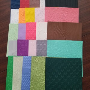Embossed Cardstock Paper Set: 5x5 Scrapbook & Junk Journal - Etsy