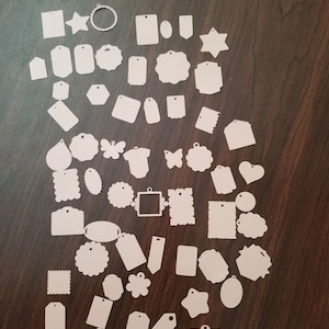 50 Piece Set Mini Die Cut Paper Charms and Ephemera for Journals, Cards ...
