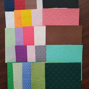 Embossed Cardstock Paper Set: 5x5 Scrapbook & Junk Journal - Etsy