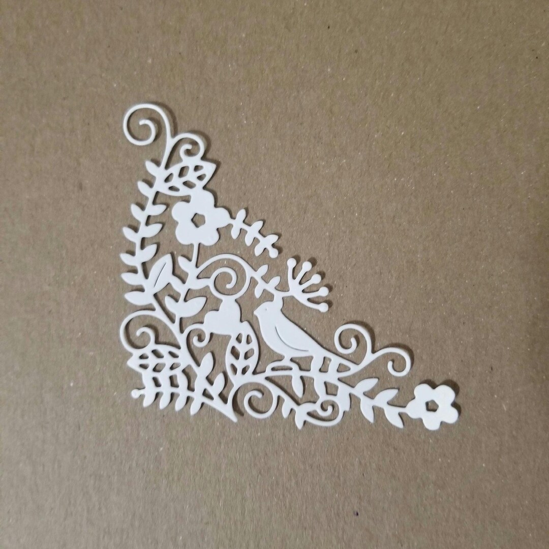Decorative Corner With Bird Fancy Die Cut - Set of 6 - Etsy